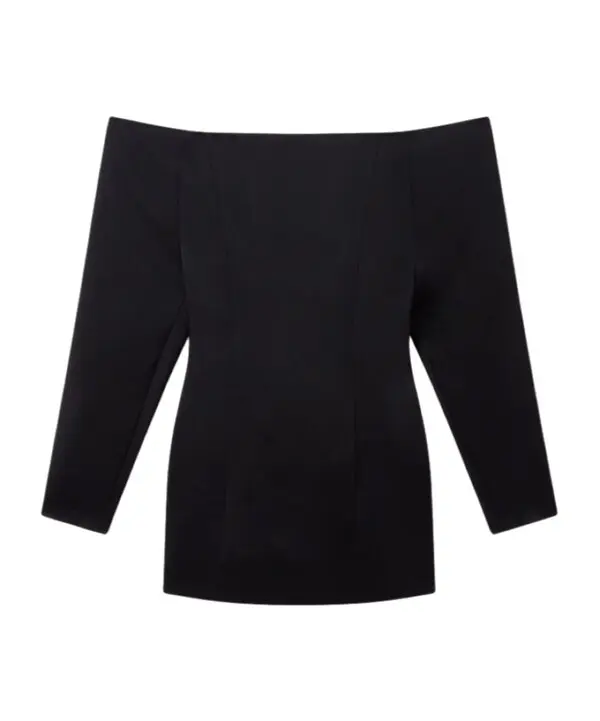 Stella McCartney Off-shoulder Long-sleeve Mini Dress