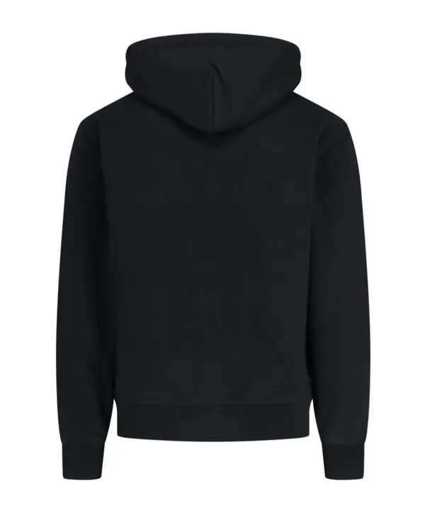 Burberry Zip-up Drawstring Hoodie - Black