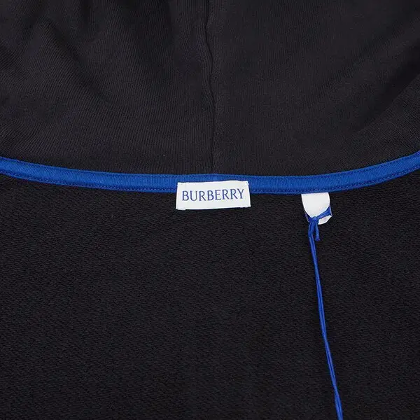 Burberry Zip-up Drawstring Hoodie - Black
