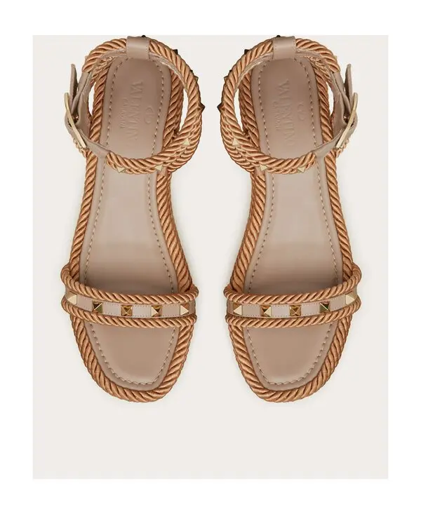 Valentino Garavani Rockstud Open Toe Flatform Sandals