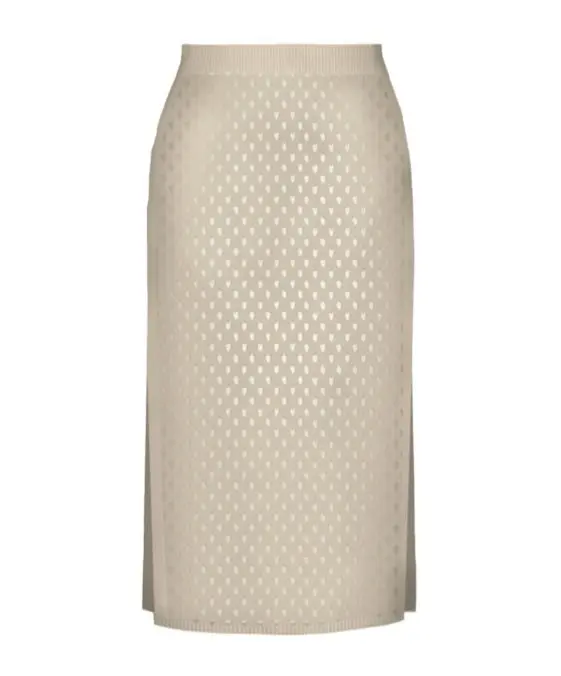 MC2 SAINT BARTH Darline Crochet Midi Skirt