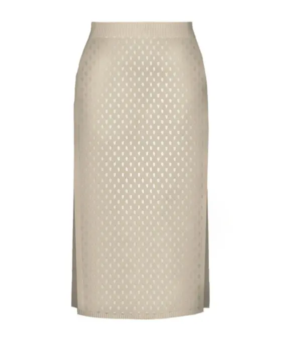 MC2 SAINT BARTH Darline Crochet Midi Skirt