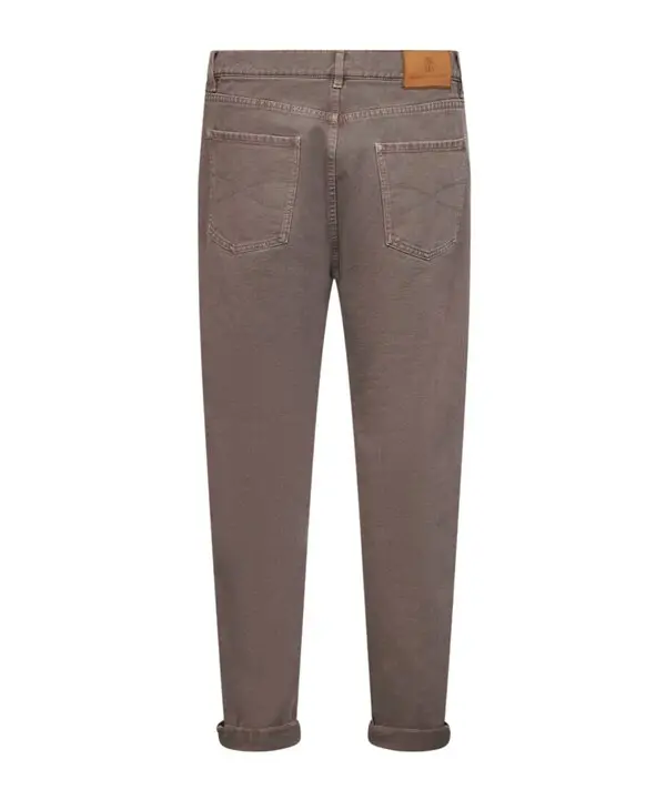 Brunello Cucinelli Garment-dyed Iconic Fit Five-pocket Trousers - Black