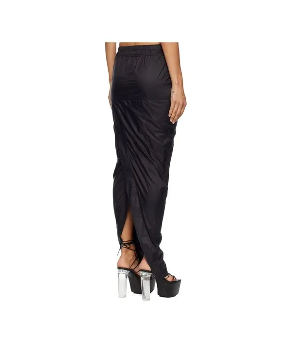 Rick Owens Nylon Midi Skirt - Black