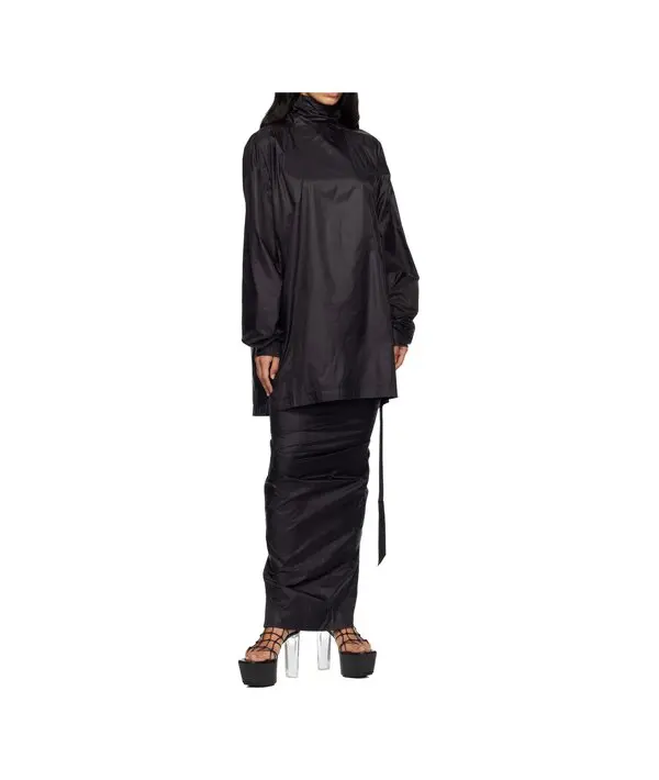 Rick Owens Nylon Midi Skirt - Black