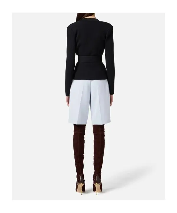 Elisabetta Franchi Belted Tricot Jacket