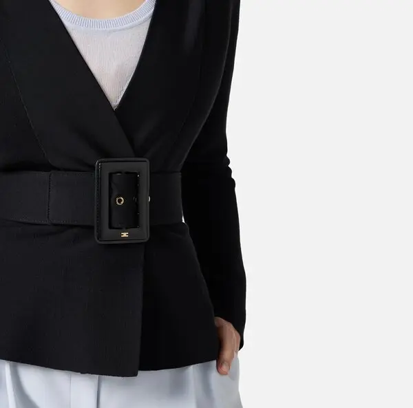 Elisabetta Franchi Belted Tricot Jacket