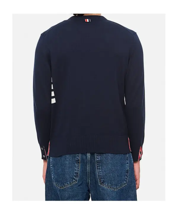 Thom Browne Four Bar Knitted Pullover