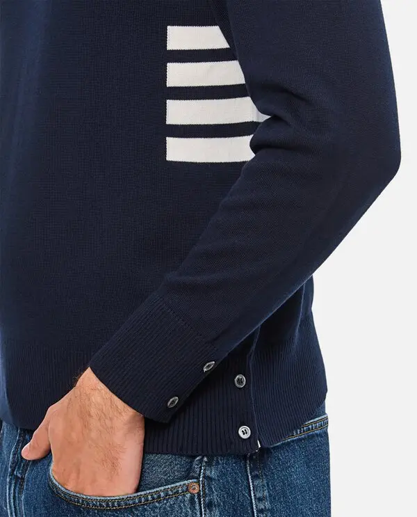 Thom Browne Four Bar Knitted Pullover