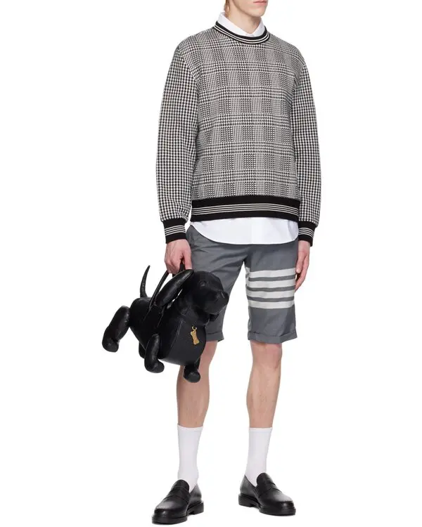 Thom Browne Hector Logo Embossed Tote Bag - Black