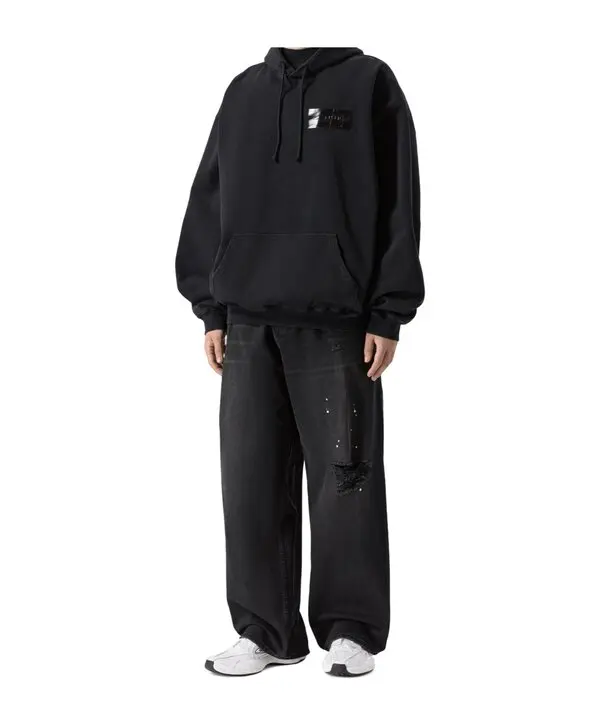 Vetements Long-sleeve Logo-patch Hoodie