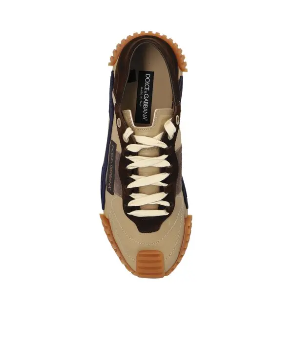 Dolce & Gabbana Ns1 Logo Patch Lace-up Sneakers - Black