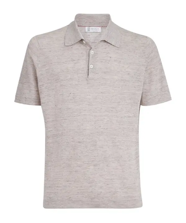 Brunello Cucinelli Short Sleeved Knitted Polo Shirt