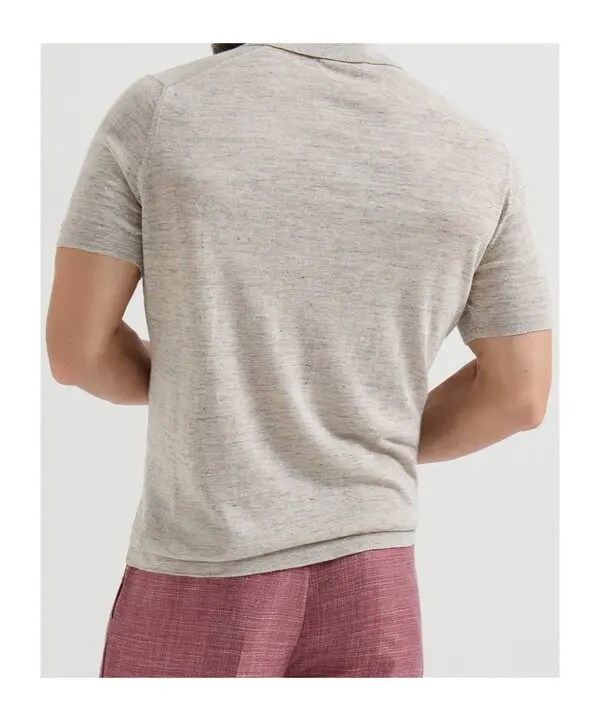 Brunello Cucinelli Short Sleeved Knitted Polo Shirt