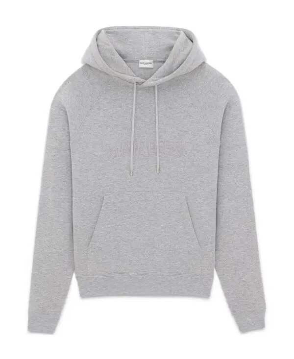 Saint Laurent Logo Embroidered Drawstring Hoodie