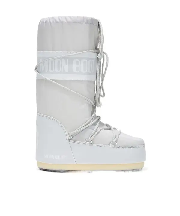 Moon Boot Lace-up Logo Snow Boots - Gray