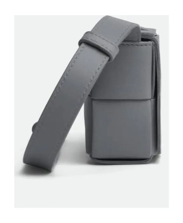 Bottega Veneta Woven Leather Cross-body Bag - Lightning Ash