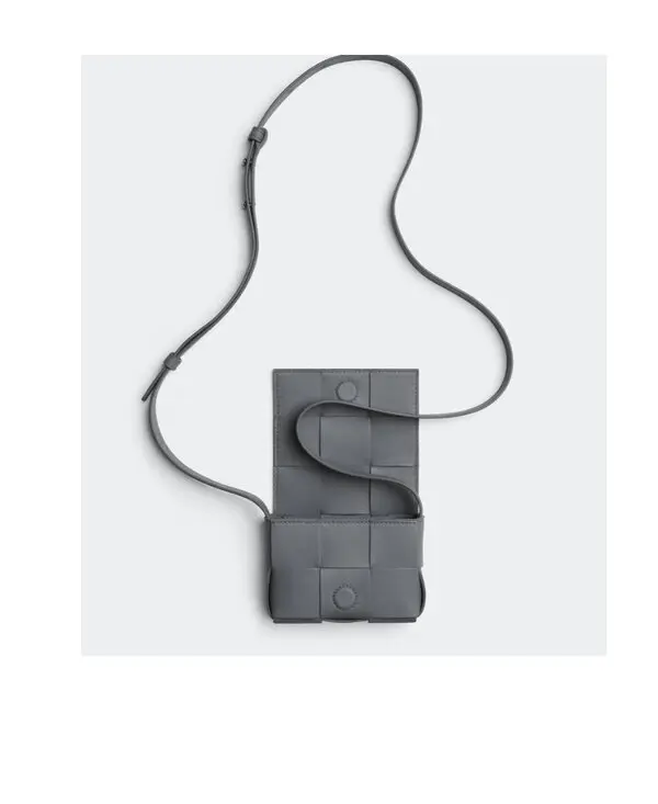 Bottega Veneta Woven Leather Cross-body Bag - Lightning Ash