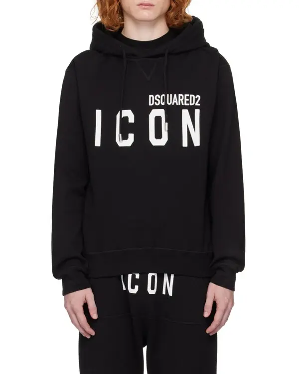 Dsquared2 Icon" Logo Print Hoodie - Black