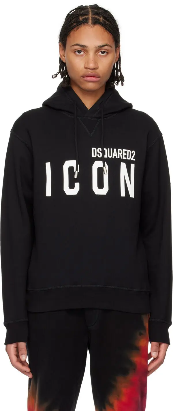 Dsquared2 Icon" Logo Print Hoodie - Black