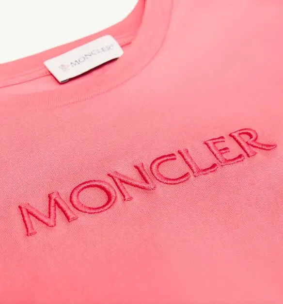 Moncler Embroidered Logo Cotton T-shirt