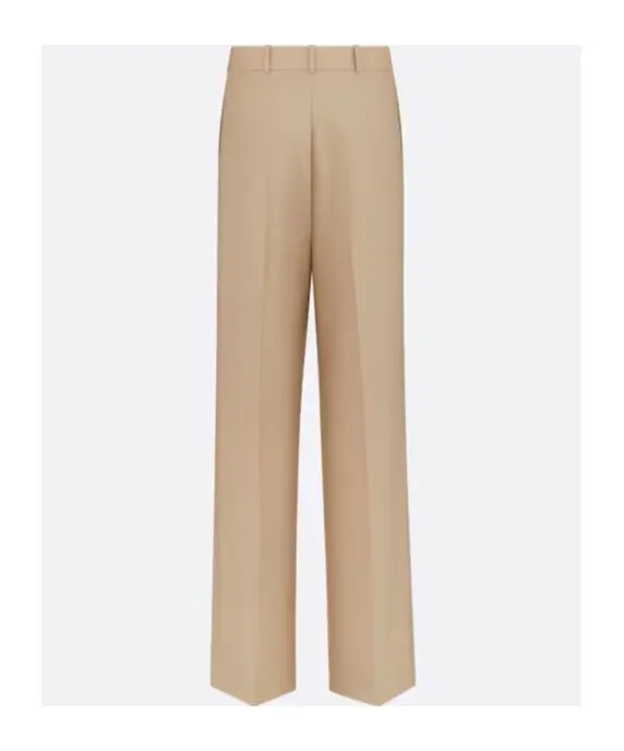 Dior Wide-leg Tailored Pants - Beige