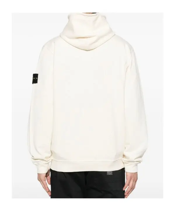 Stone Island Logo Patch Zipped Hoodie