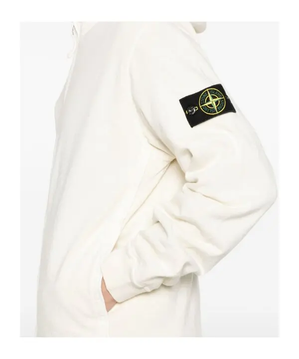 Stone Island Logo Patch Zipped Hoodie
