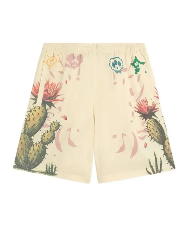 BARROW Cactus Print Popeline Shorts - Nude