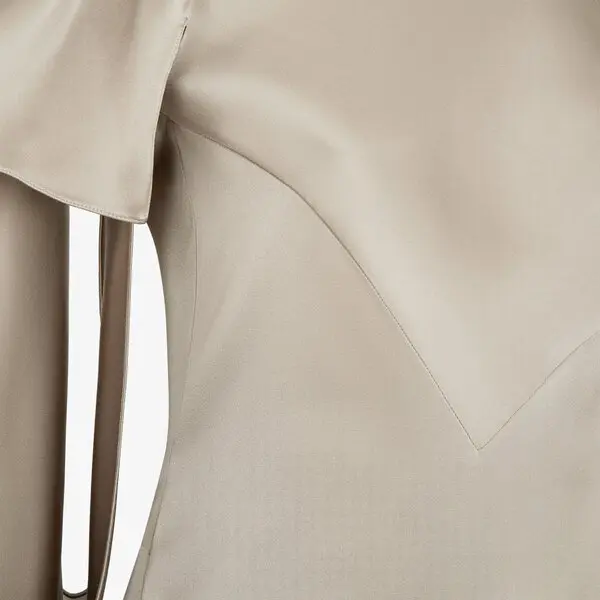 Fendi Cape Sleeved Blouse With Cut-out Detail - Gray
