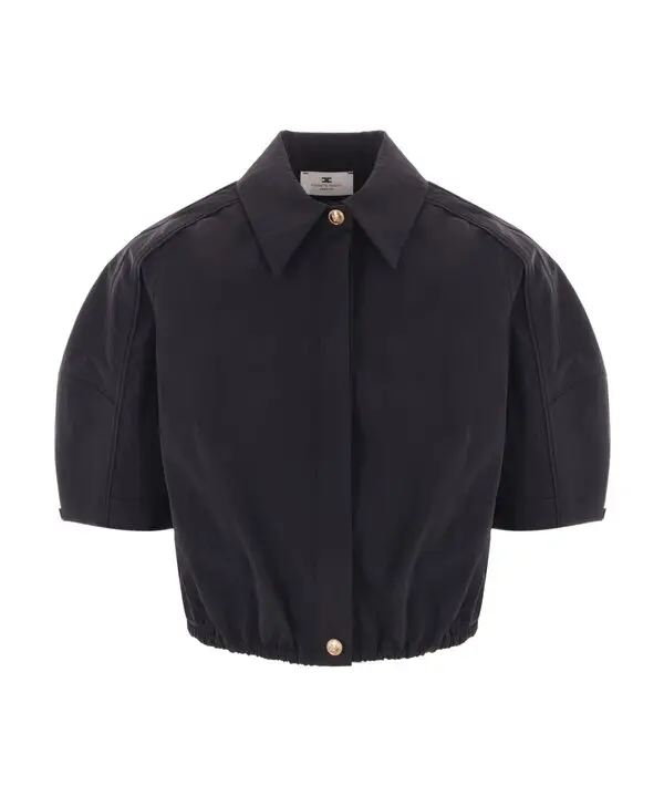 Elisabetta Franchi Cropped Shirt With Elasticated Hem