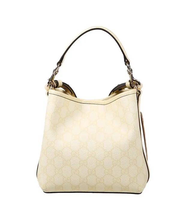Gucci Gg Emblem Small Bucket Bag - Nude