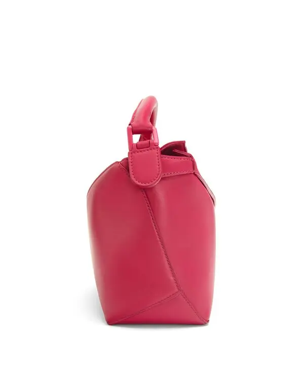 Loewe Small Puzzle Edge Bag In Satin Calfskin - Red