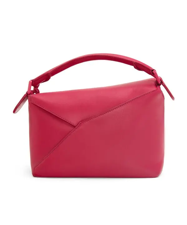 Loewe Small Puzzle Edge Bag In Satin Calfskin - Red