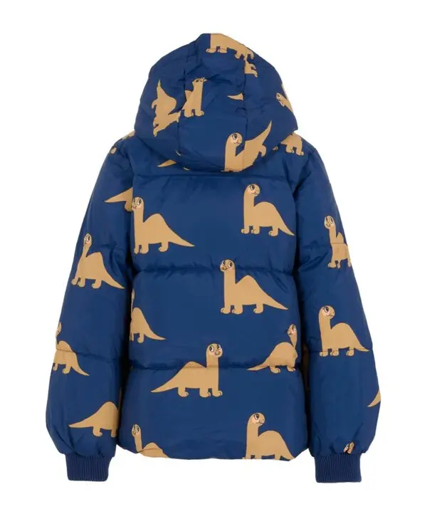 MINI RODINI Long-sleeved Printed Hooded Jacket - Blue