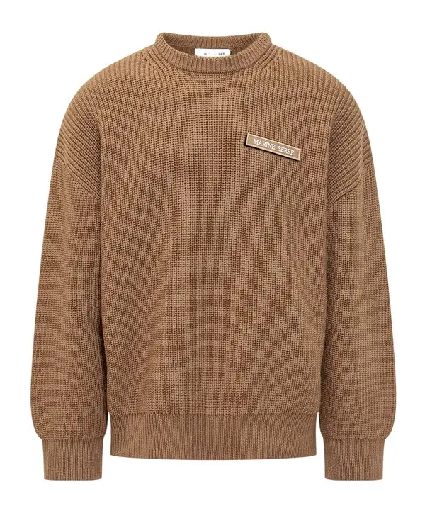 MARINE SERRE Fisherman Logo Patch Knitted Sweater