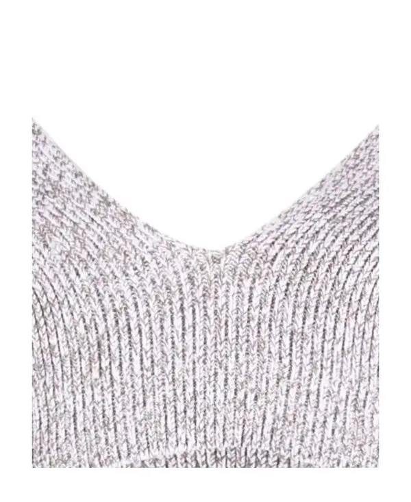 Off-White Languid Knitted Cropped Top