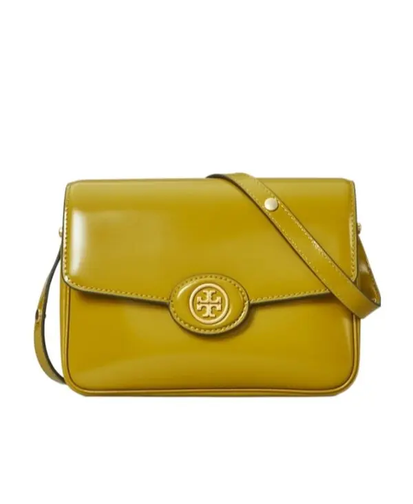 Tory Burch Robinson Spazzolato Shoulder Bag - Brown