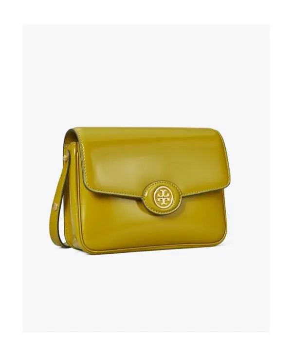 Tory Burch Robinson Spazzolato Shoulder Bag - Brown