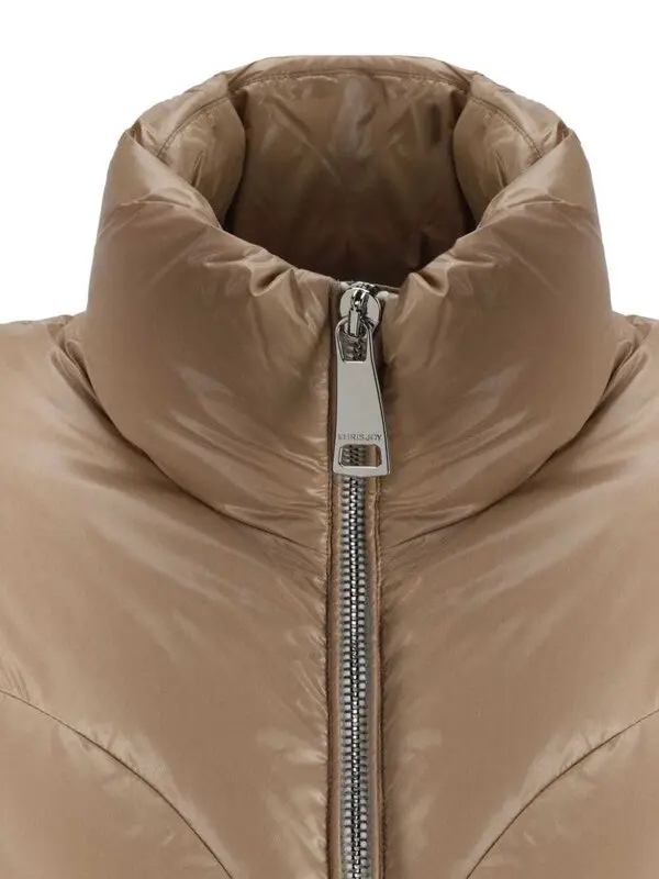 Khrisjoy Corazon Shiny Puffer Jacket - Beige
