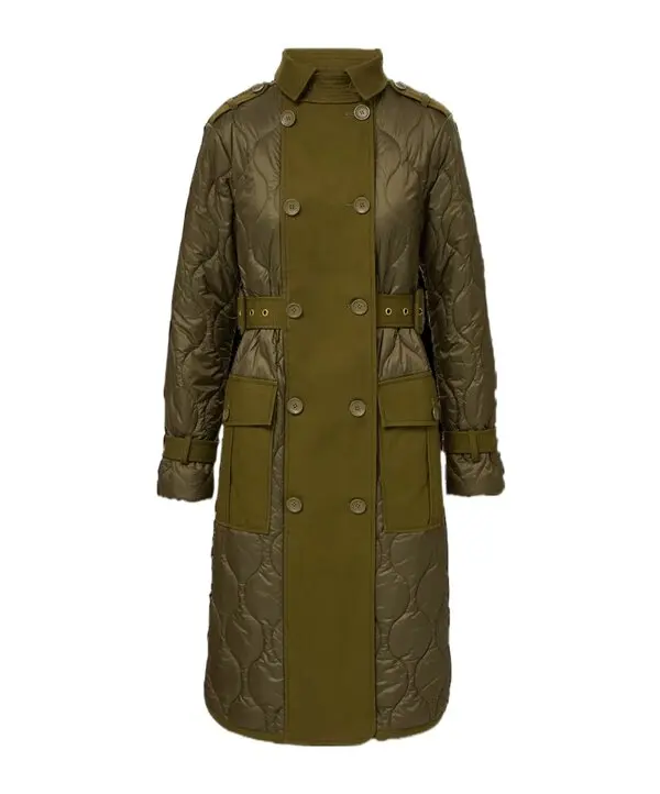 Veronica Beard Quilted Detachable Dickey Coat