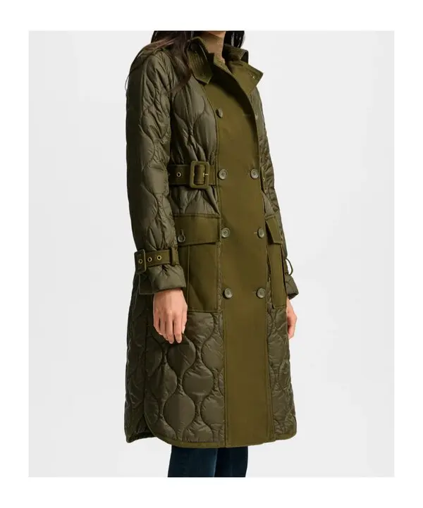 Veronica Beard Quilted Detachable Dickey Coat