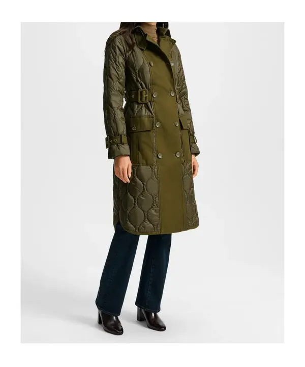 Veronica Beard Quilted Detachable Dickey Coat