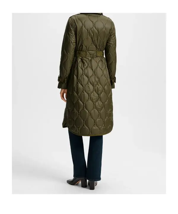 Veronica Beard Quilted Detachable Dickey Coat