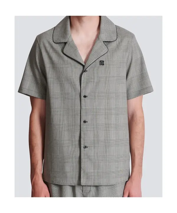 Balmain Short-sleeved Prince Of Wales Shirt
