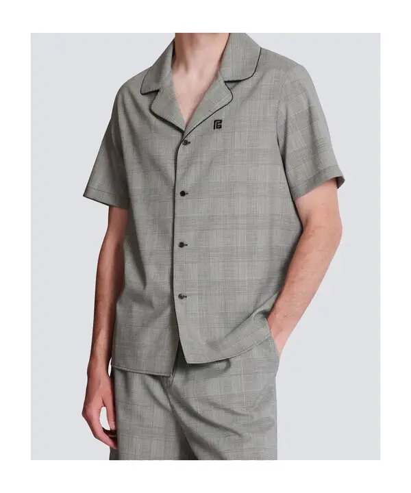 Balmain Short-sleeved Prince Of Wales Shirt