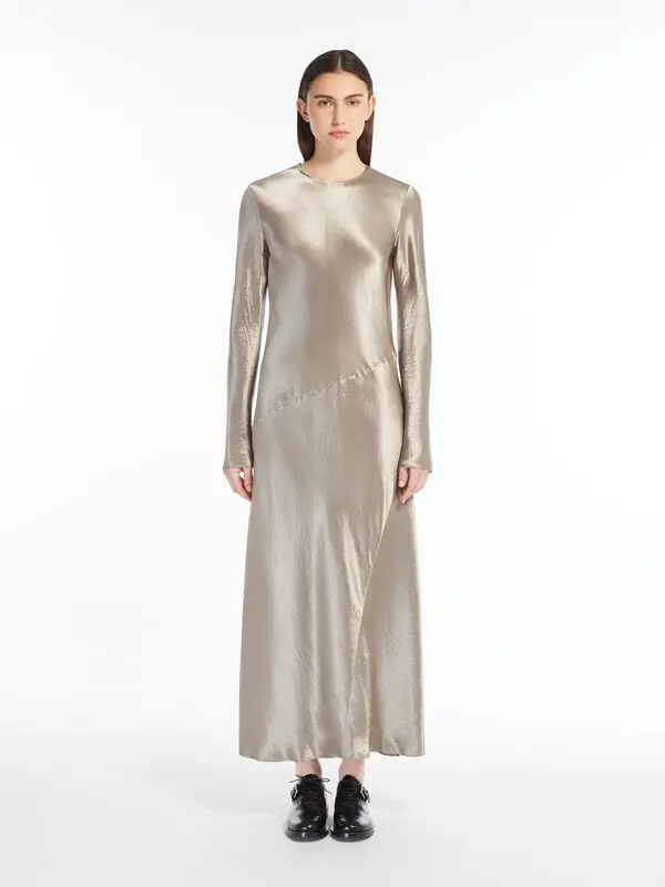 Max Mara Long-sleeved Round Neck Dress