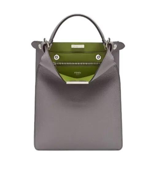 Fendi Peekaboo X-lite Small Tote Bag - Grey