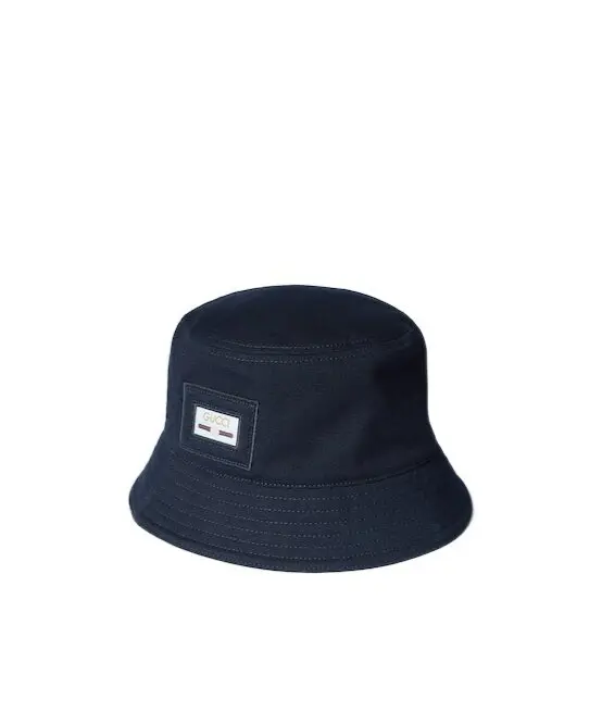 Gucci Cotton Canvas Bucket Hat - Dark Blue