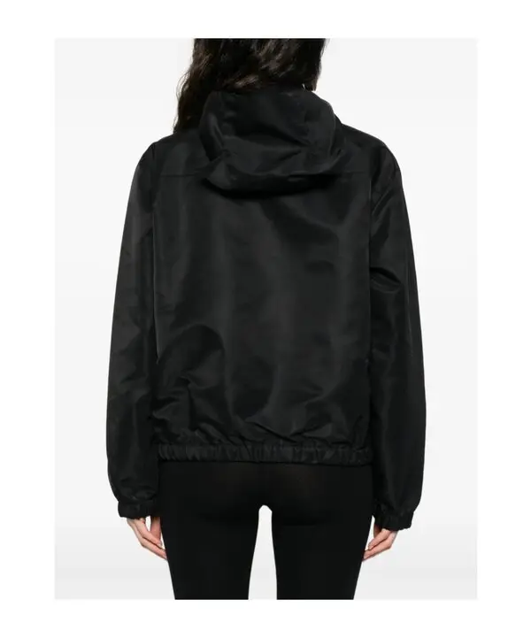 Coperni Zip-front Hooded Jacket With Drawstring Hem - Black